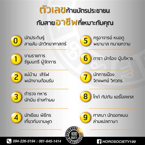 แมน การิน ถอดรหัสตัวเลขท้ายบัตรประชาชนกับสายอาชีพ