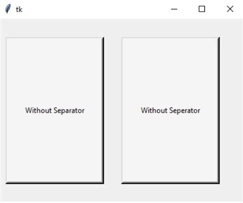 Tkinter Separator Widget Geeksforgeeks