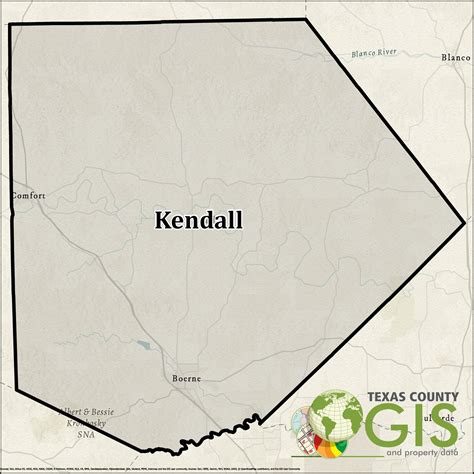 Kendall County Gis Shapefile And Property Data Texas County Gis Data