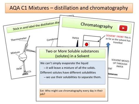 Aqa C1 Mixtures Distillation And Chromatography Triple And Trilogy Teaching Resources
