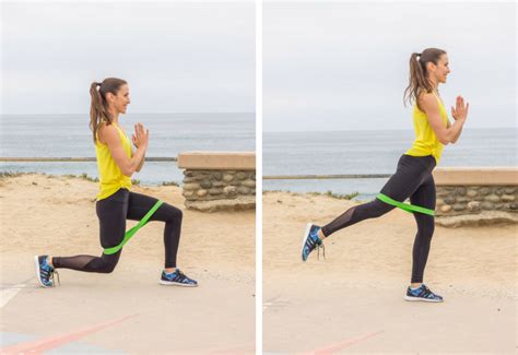 Resistance Band Booty Workout Lunge Back Lift Physical Kitchness