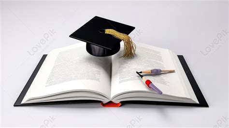 3d 교육의 강력한 상징 책 위에 졸업 모자와 손 학교 배경 손 배경 지식 배경 이미지 Hd 학교 손 지식 배경 사진 무료 다운로드 Lovepik