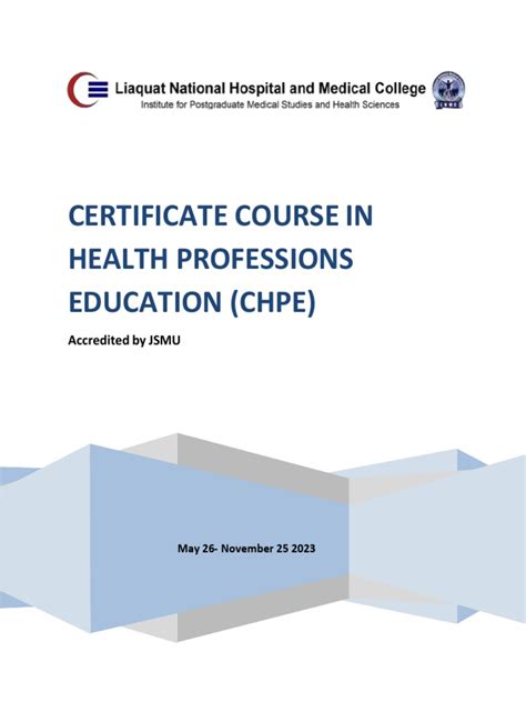 Lnh Chpe Prospectus Batch 5 Pdf Educational Assessment Educational Technology