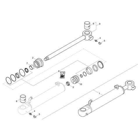 Boom Offset Cylinder For Wacker 803 2 Excavator Lands