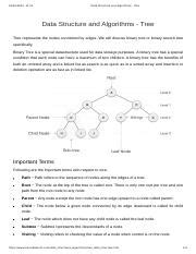 Data Structure And Algorithms Tree Pdf Data Structure And Algorithms Tree