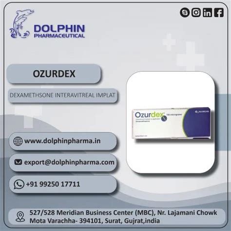 Ozurdex 0 7mg Injection At ₹ 24499 Box Dexamethasone Injection In Surat Id 2851124768288
