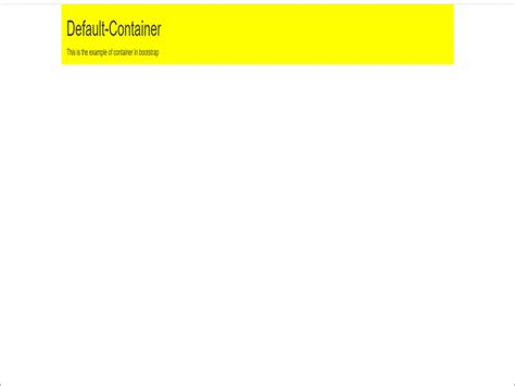 what is bootstrap container geeksforgeeks