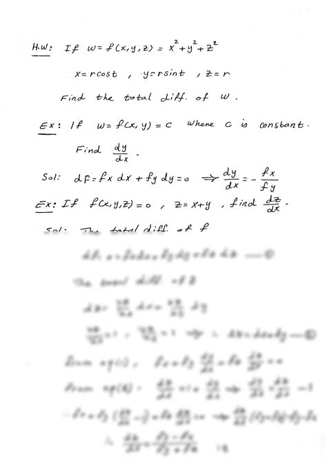 Solution Total Differential Higher Order Partial Derivatives Laplace Equation And Some Examples