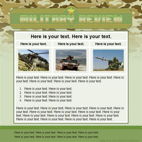 Army Free HTML E Mail Templates