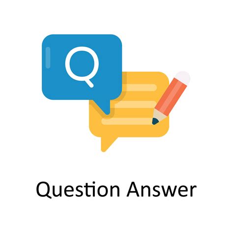 Question Answer Vector Flat Icon Design Illustration Education And Learning Symbol On White