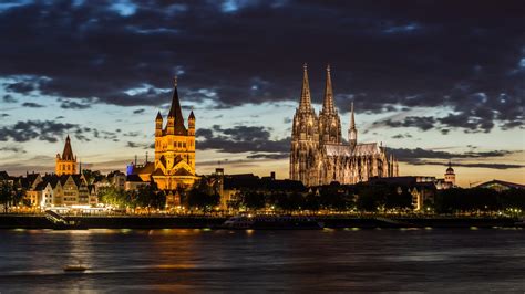 Cologne Cathedral At Night Stunning Hd View Of Germanys Iconic