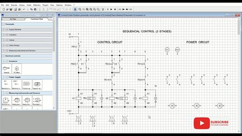 sequential control 3 stages motor control operation and circuit