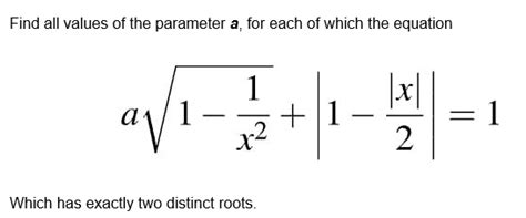 Solved Find All Values Of The Parameter A For Each Of Which