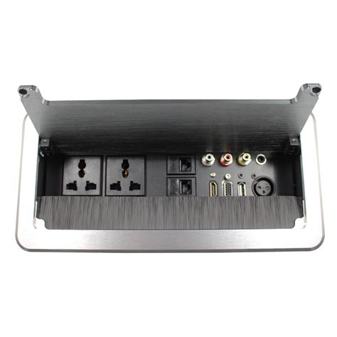 Multimedia Desktop Socket Tabletop Conference Table Connectivity Box