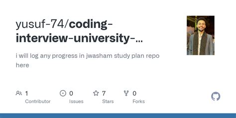 Github Yusuf Coding Interview University Progress I Will Log Any Progress In Jwasham Study