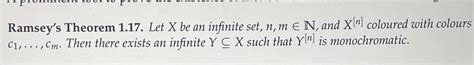solved please prove by contradiction ramsey s theorem 1 17