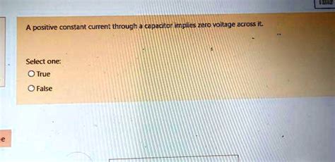 solved a positive constant current through a capacitor implies zero voltage zcrcss it