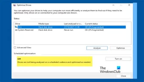 storage optimizer error 0x8900002a operation requested not supported