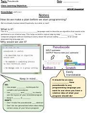Understanding Pseudocode An Informal Guide To Algorithm Course Hero