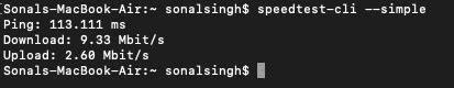 Test Internet Speed Using Python Geeksforgeeks
