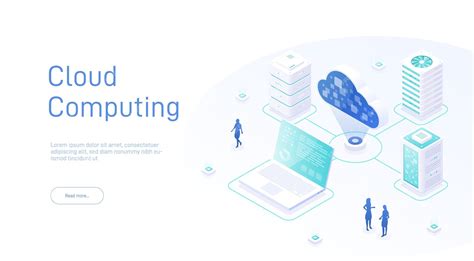 Premium Vector Cloud Computing Isometric Cloud Database Big Data Flow