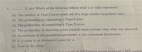Solved 5 5 Pts Which Of The Following Defines What A