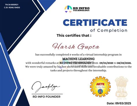 Machinelearning Internship Ai Deeplearning Nlp Computervision