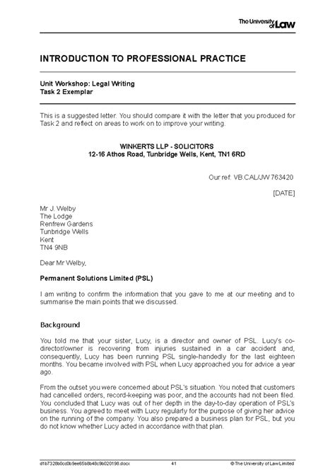 Ipp Ws Writing Ce Task Exemplar INTRODUCTION TO PROFESSIONAL PRACTICE Unit Workshop