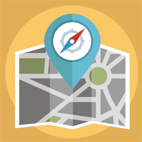 Basic Map Location Mobile App Button Android Vector Image