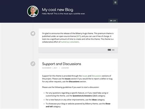 Bilberry Hugo Theme By Lednerb A Hugo Template Built At Lightspeed