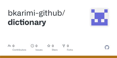 Github Bkarimi Githubdictionary