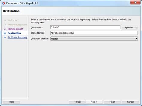Loading A Git Repository In Jdeveloper 12c