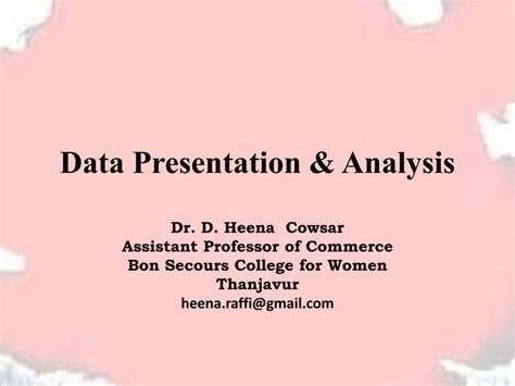 Data Presentation And Analysispptx Science