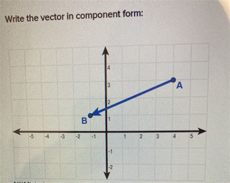 Solved Write The Vector In Component Form Math