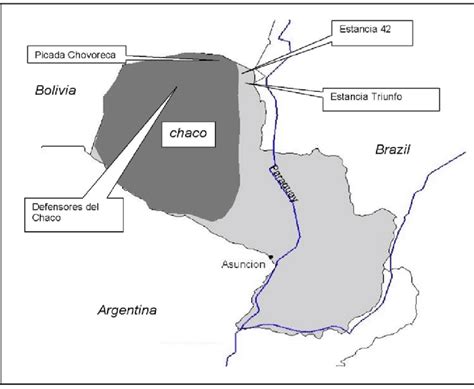 Map Of Paraguay Showing The Location Of The Five Study Areas And Other