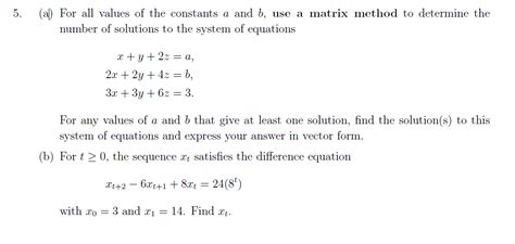 Solved A For All Values Of The Constants A And B Use A Chegg Com