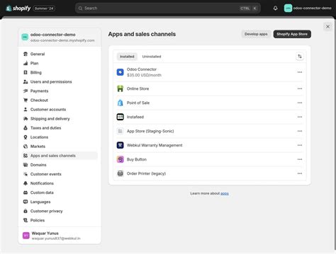 Shopify Odoo Connector User Guide