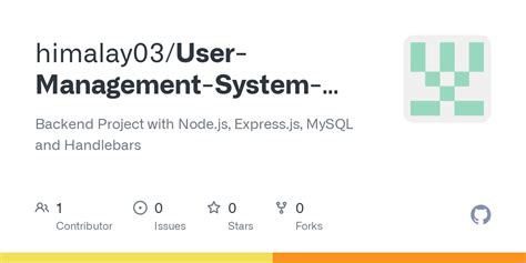 User Management System Backend Project README Md At Main Himalay03