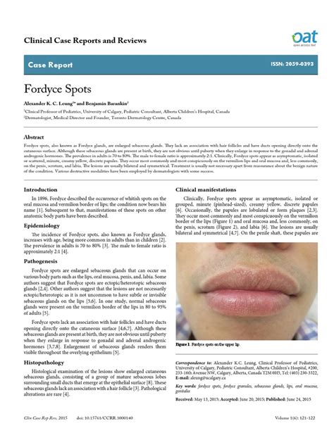 Fordyce Granules Lip