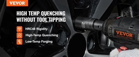 Vevor Drive Impact Socket Set Piece Deep Socket Set Metric Mm Point Cr Mo Alloy