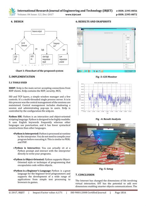 Water Level Monitoring System Using Iot Pdf