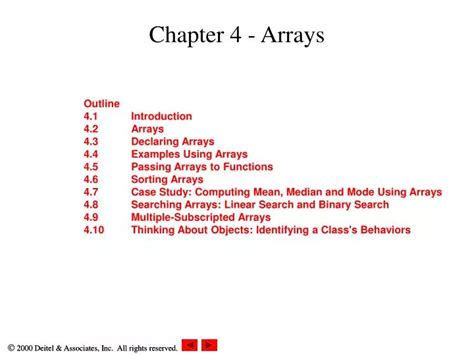 Ppt Chapter 4 Arrays Powerpoint Presentation Free Download Id