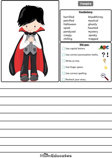 Free Halloween Character Description Writing Frames The Mum Educates