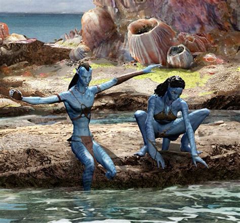 A Human Woman And A Navi Female In The Pandora Forest Avatar O Filme
