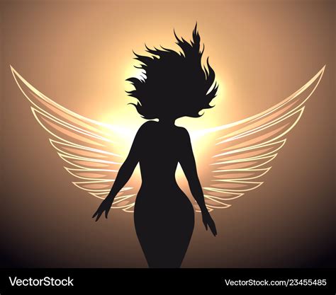 Naked Girl Angel With Wings Royalty Free Vector Image My Xxx Hot Girl