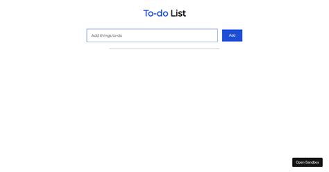 Todo List Codesandbox