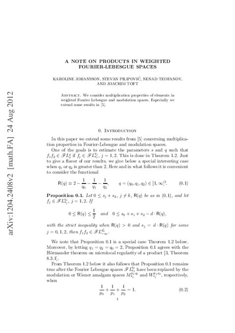Pdf On Lebesgue Integrability Of Fourier Transforms In Amalgam Spaces