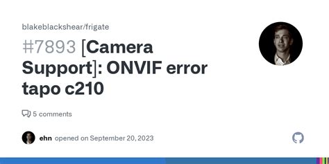 Camera Support Onvif Error Tapo C210 · Issue 7893 · Blakeblackshear