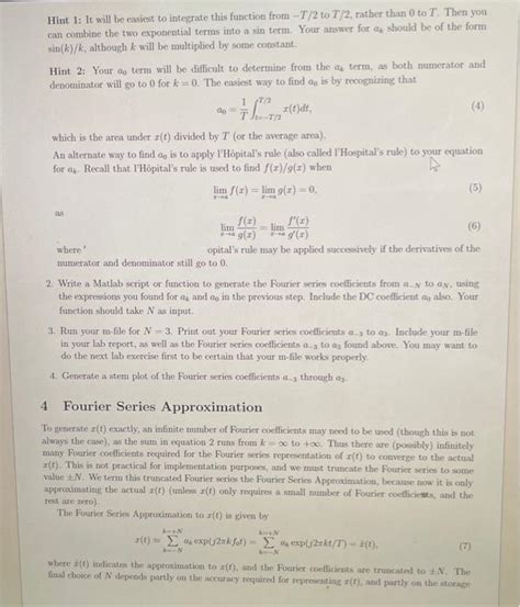 Solved Ee 348 Lab 4 Fourier Series Analysis And