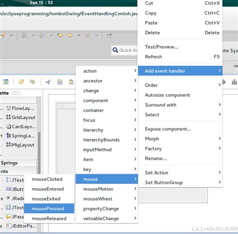 Swing 6 Membuat Contoh Aplikasi Tombol Event Handling Reza In